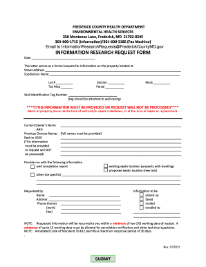 Fillable Online INFORMATION RESEARCH REQUEST FORM Fax Email Print ...