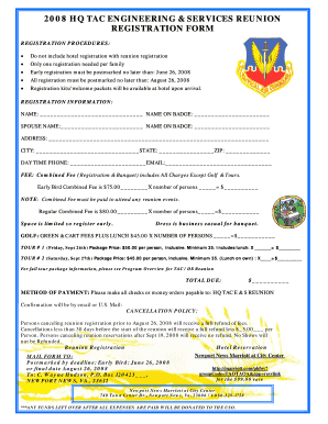 Fillable Online rhassn B2008b HQ Tac Registration bFormb Fax Email ...