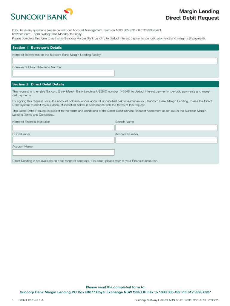 Fillable Online Section 1 Borrowers Details - Suncorp Bank Fax Email Print - pdfFiller