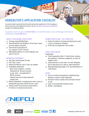 Fillable Online Homebuyers Application Checklist Fax Email Print ...