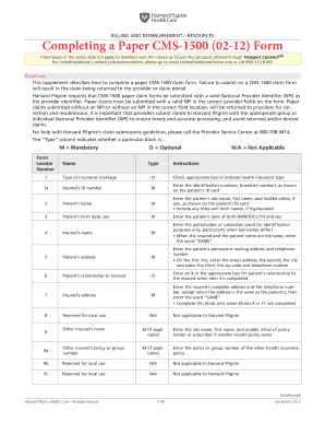Fillable Online Completing a Paper CMS-1500 02-12 Form Fax Email Print ...