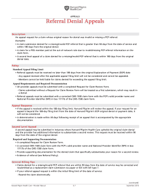 Fillable Online Referral Denial Appeals Fax Email Print - pdfFiller