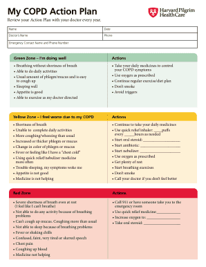 Fillable Online My COPD Action Plan - Harvard Pilgrim Fax Email Print ...