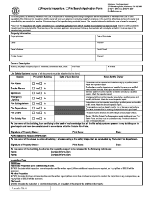 Fillable Online kitchener Request Inspection Form - bkitchenercab Fax ...