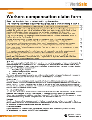 Fillable Online cgu com Workers compensation claim form - CGU Insurance ...