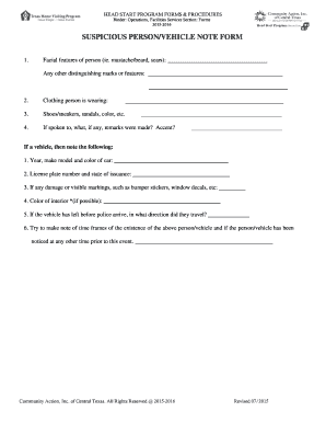 Fillable Online Suspicious Person-Vehicle Form - Community Action Inc ...