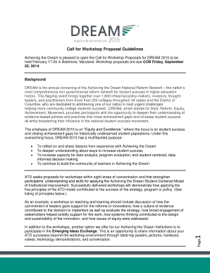 Fillable Online Call for Workshop Proposal Guidelines Fax Email Print ...