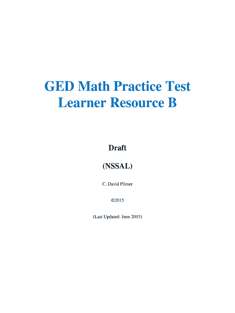 Ged Math Practice Test And Answers Pdf Fill Online Printable Fillable Blank PdfFiller