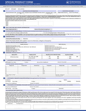 Fillable Online SPECIAL PRODUCT FORM - edelweissmfcom Fax Email Print ...