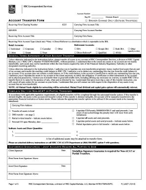 Fillable Online Account Transfer Form - American Capital Partners Fax ...