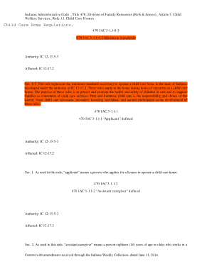 Fillable Online Indiana Administrative Code Title 470 Fax Email Print ...