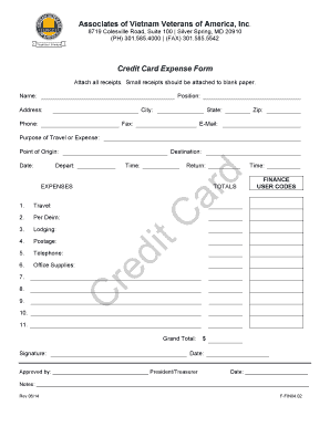Fillable Online avva CC Form Word Doc Fax Email Print - pdfFiller