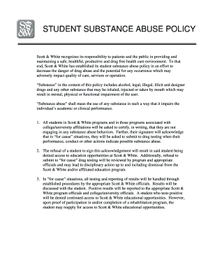 Fillable Online healthcare-professionals sw STUDENT SUBSTANCE ABUSE ...