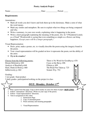 Fillable Online phs perrytonisd Poetry Analysis Project - Perryton High ...