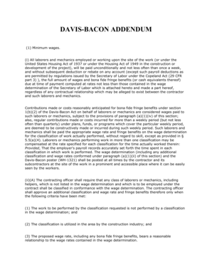 Fillable Online Davis Bacon - 29 CFR 5 5a contract clauses 9-1-10pdf ...