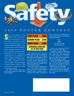 Fillable Online ibew 2000 POSTER CONTEST - International Brotherhood of ...