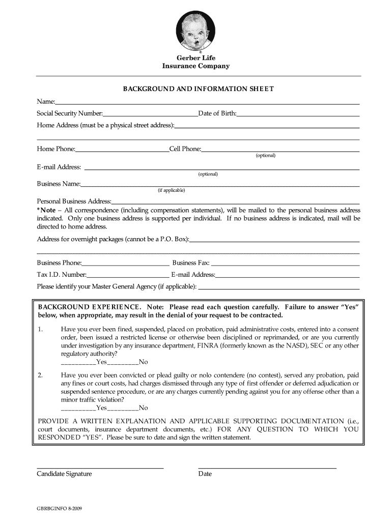 Fillable Online nia BACKGROUND AND INFORMATION SHEET - nia Fax Email ...