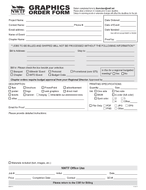 Fillable Online nwtf GRAPHICS tharrelsonnwtfnet ORDER FORM Fax Email ...