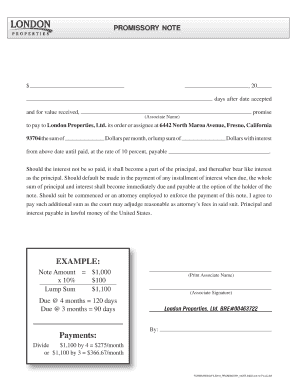 Fillable Online FILE19 Promissory Note - blondonformscomb Fax Email ...