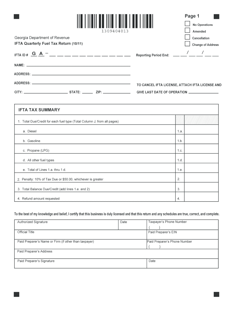 Fillable Online IFTA WEB FORM - Department of Revenue Fax Email Print ...