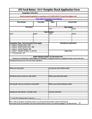 Fillable Online miamivalleycfc CFC Fund Raiser- 15 Pumpkin Chuck ...