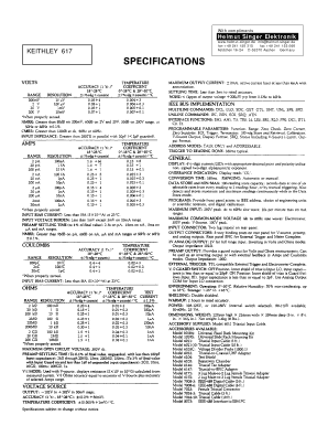 Keithley 617 - Fill Online, Printable, Fillable, Blank | pdfFiller