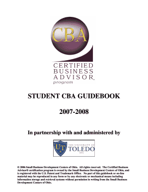 Fillable Online STUDENT CBA GUIDEBOOK Fax Email Print - pdfFiller
