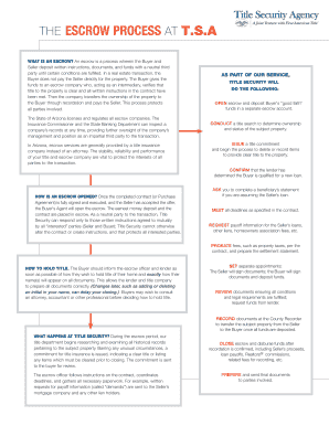 Fillable Online An escrow is a process wherein the Buyer and Fax Email ...