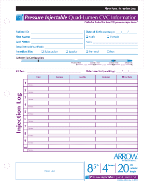 Fillable Online Pressure Injectable Two-Lumen CVC Information Flow Rate ...