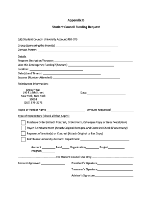 Fillable Online Appendix D Form - New York University Fax Email Print ...