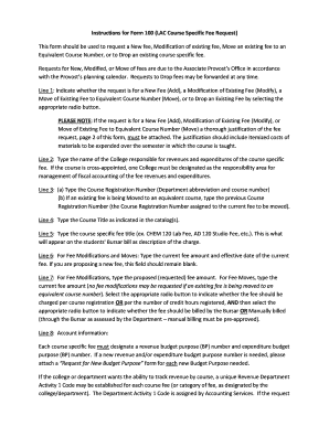 Fillable Online pvcaa siu Instructions for Form 100 LAC Course Specific ...