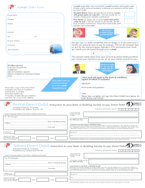Fillable Online My Order Form my - IMS Franking Fax Email Print - pdfFiller