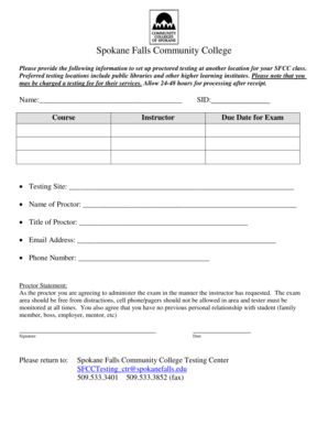 Fillable Online spokanefalls Spokane Falls Community College - spokanefalls Fax Email Print ...