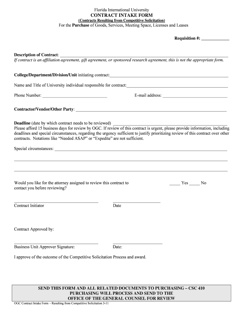 Fillable Online generalcounsel fiu Florida International University ...