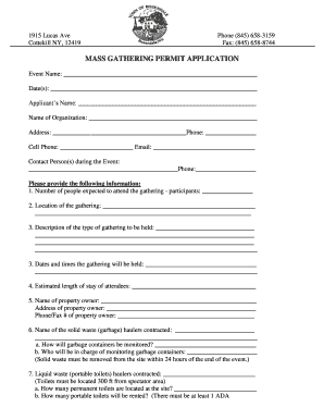 Mass Gathering Fillable Permit Form - Fill Online, Printable, Fillable ...