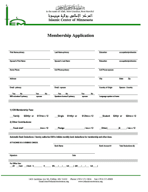 Fillable Online To complete form - Islamic Center of Minnesota Fax ...