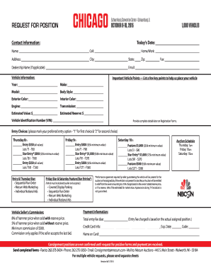 Fillable Online CD 26 CH15 Position Request Form Fax Email Print ...