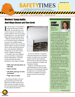 Fillable Online Workers Comp Audits - bncbesafetycomb Fax Email Print ...