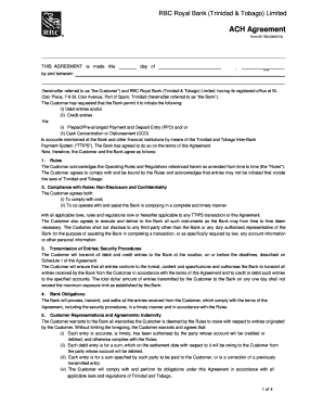 Fillable Online ACH Agreement - Form 25-780 finalrtf Fax Email Print ...