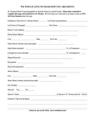Fillable Online alumniform.doc Fax Email Print - pdfFiller