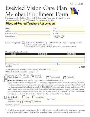 Fillable Online Thank you for downloading the EyeMed Vision Care Enrollment Form Fax Email Print ...