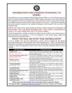 Fillable Online Intent to Marry Form - Moody Fax Email Print - pdfFiller