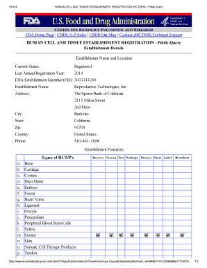 Fillable Online FDA Establishment Identifier (FEI) 3003343209 Fax Email ...