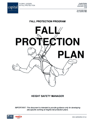 Fillable Online FALL PROTECTION PROGRAM FALL PROTECTION PLAN Fax Email ...