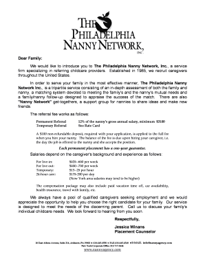 Fillable Online Dear Family Letter One year guarantee 1194 Form Letter ...