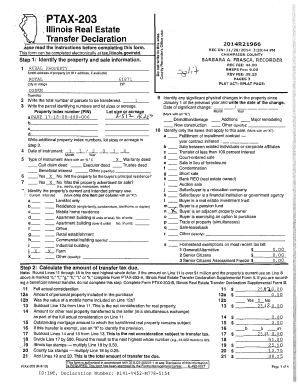 Fillable Online co champaign il 'PTAX203 , Illinois Real Estate ...