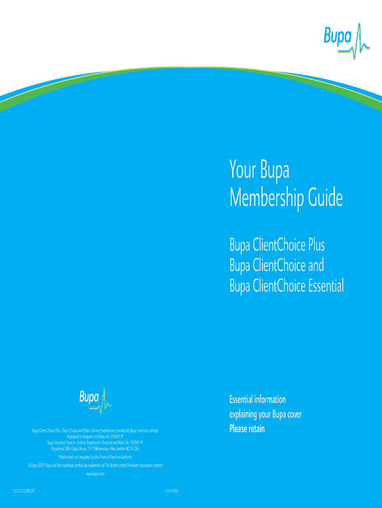 Fillable Online Bupa ClientChoice Plus Fax Email Print - pdfFiller