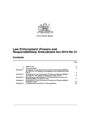 Fillable Online Amendment of Law Enforcement (Powers and ...