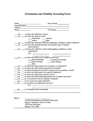 Fillable Online Orientation and Mobility Screening Form - btccoopnetb ...