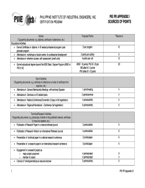 PHILIPPINE INSTITUTE OF INDUSTRIAL ENGINEERS INC PIE PR - Fill and Sign ...
